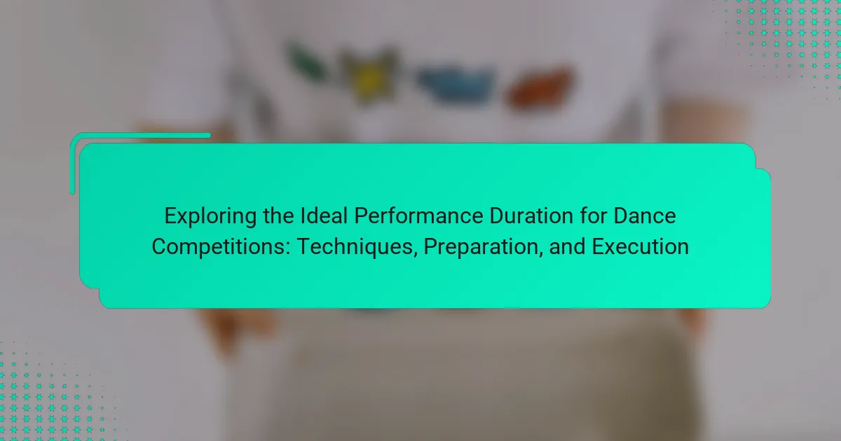 Exploring the Ideal Performance Duration for Dance Competitions ...