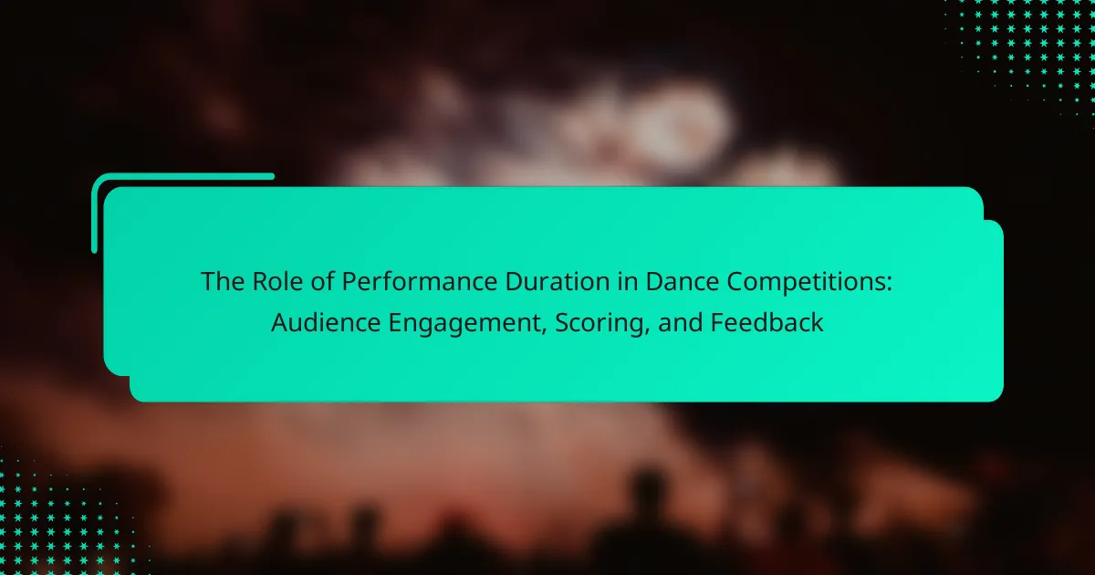 The Role of Performance Duration in Dance Competitions: Audience ...